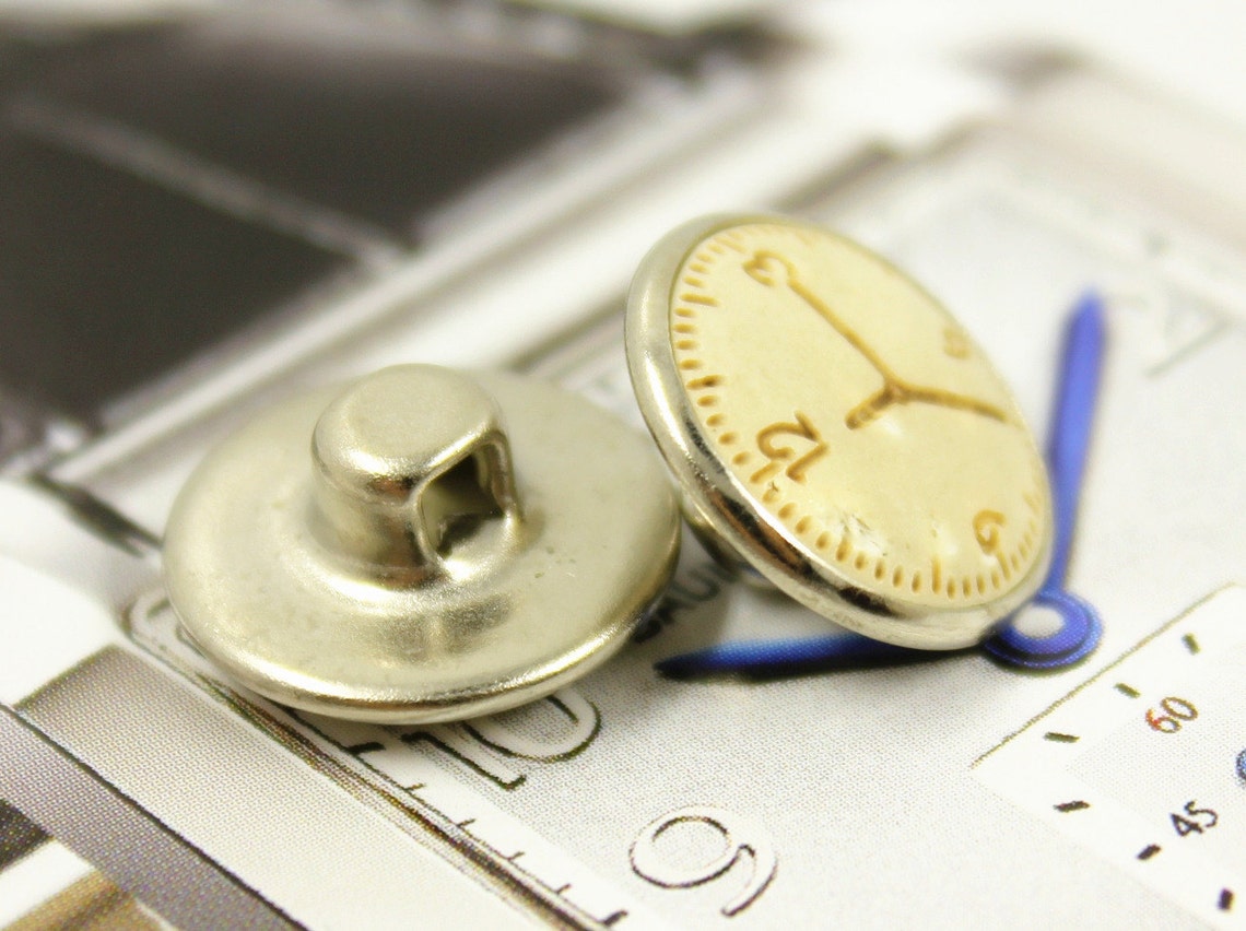 Wooden Buttons so Cute Clock Pattern Wooden Buttons.with - Etsy