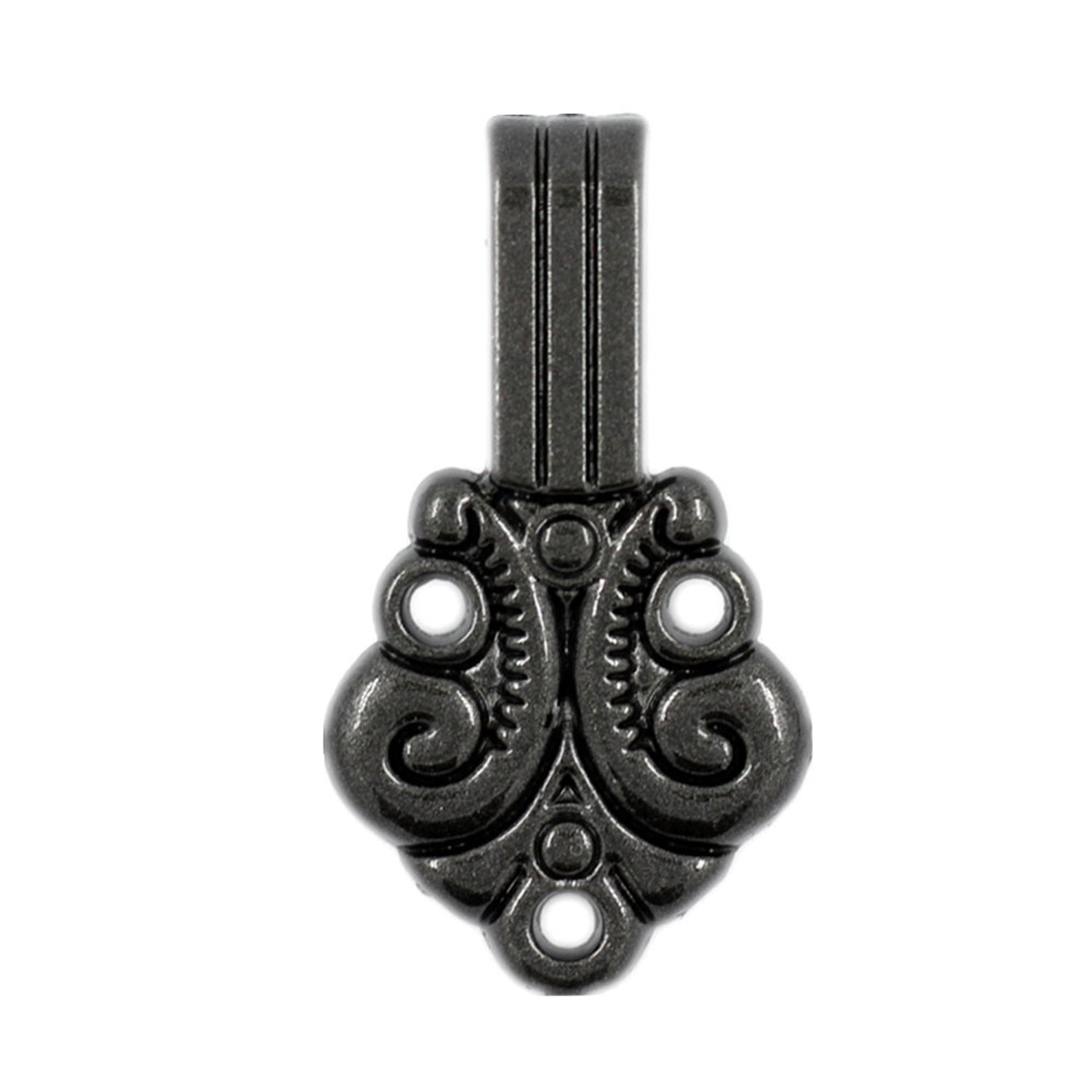 Cloak Clasp Fasteners - Scroll Flower Cloak Clasp Black Gunmetal Hook ...