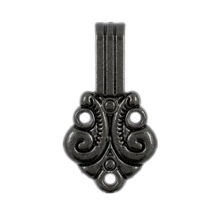 Cloak Clasp Fasteners - Scroll Flower Cloak Clasp Black Gunmetal Hook ...