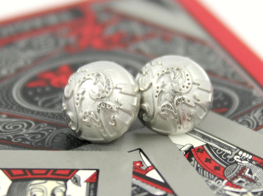 Metal Buttons - Splash Water Metal Buttons , Silver Color , Domed ...