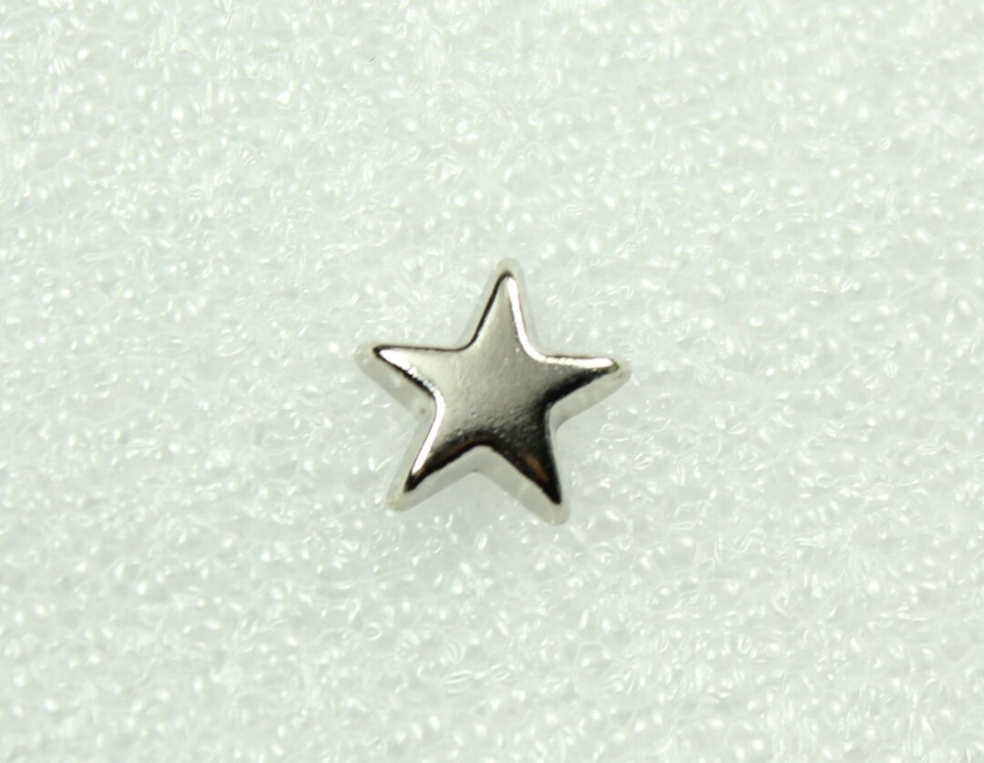 Wholesale - Shiny Silver Star Metal Buttons, 0.39 Inch, 200 Pcs. - Etsy