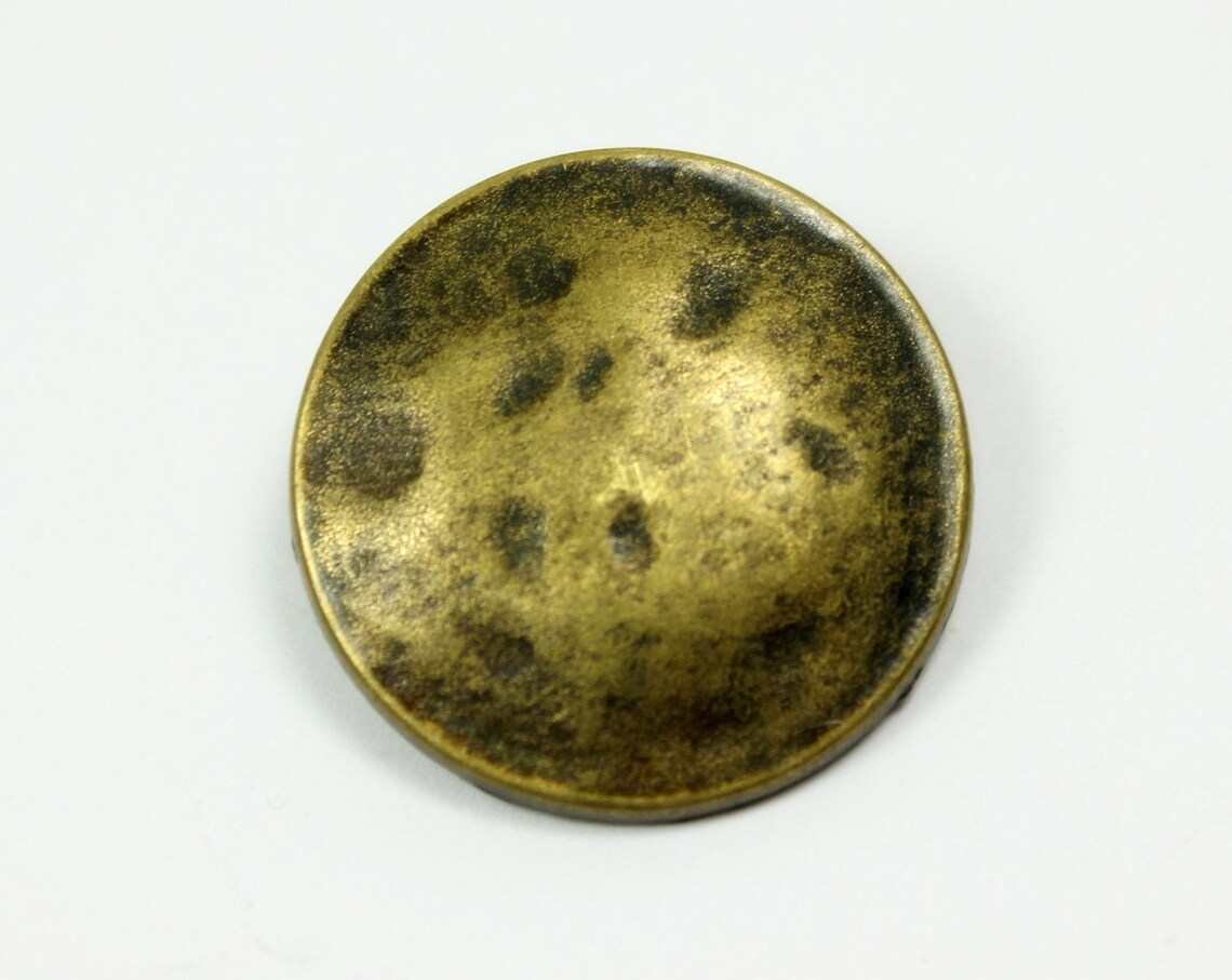 Metal Buttons Antique Brass Metal Buttons Shank 0.91 | Etsy