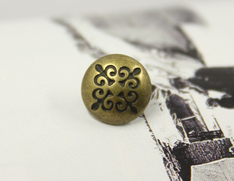 Metal Buttons Trefoil Cross Metal Buttons Antique Brass - Etsy