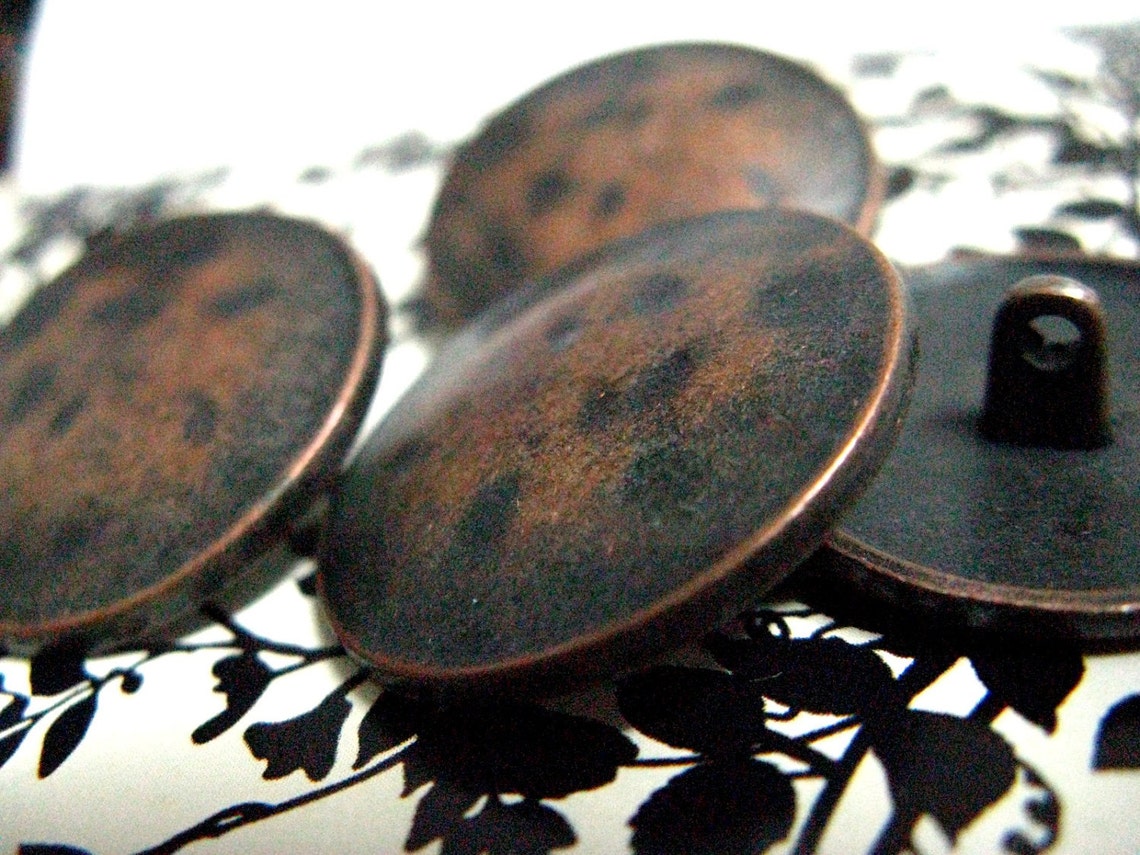 Metal Buttons Retro Copper Metal Buttons Shank 1 Inch - Etsy
