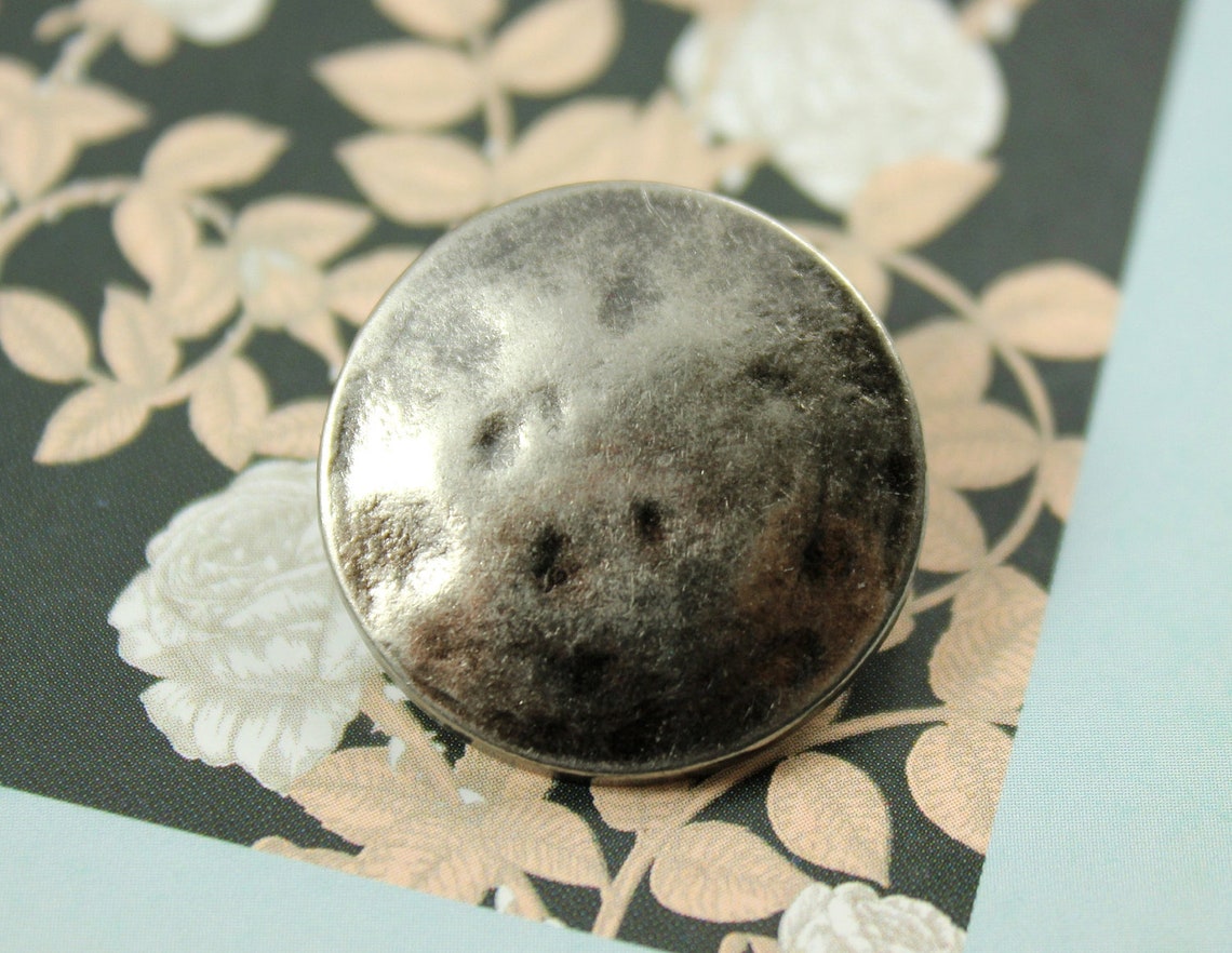 Metal Buttons Gray Silver Metal Buttons Shank 1 Inch - Etsy