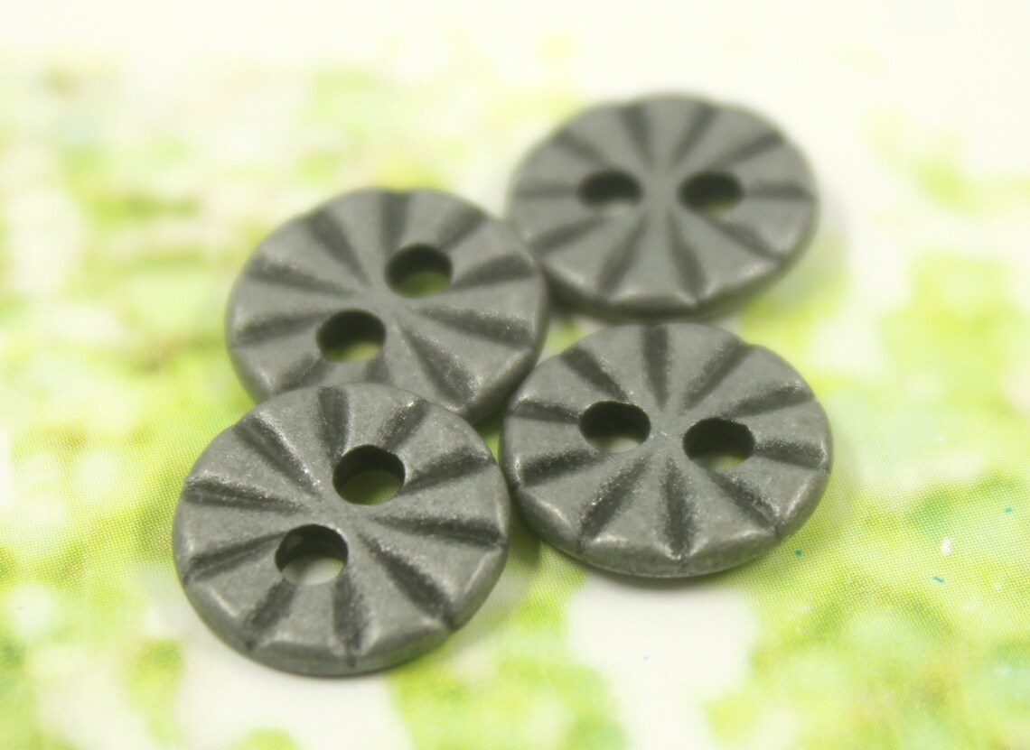 Metal Buttons Radial Lines Metal Buttons Dull Silver Color - Etsy