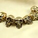 Metal Buttons - Skull Metal Buttons , Antiqued Gold Color , Shank , 1 ...