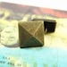 Metal Buttons - Square Flat Cone Metal Buttons , Antique Brass Color ...