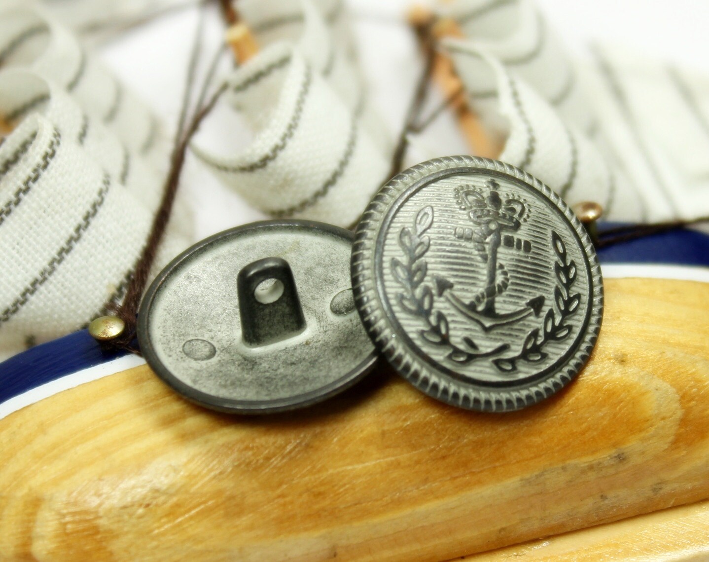 Metal Buttons Crown Anchor Metal Buttons Gunmetal Gary - Etsy