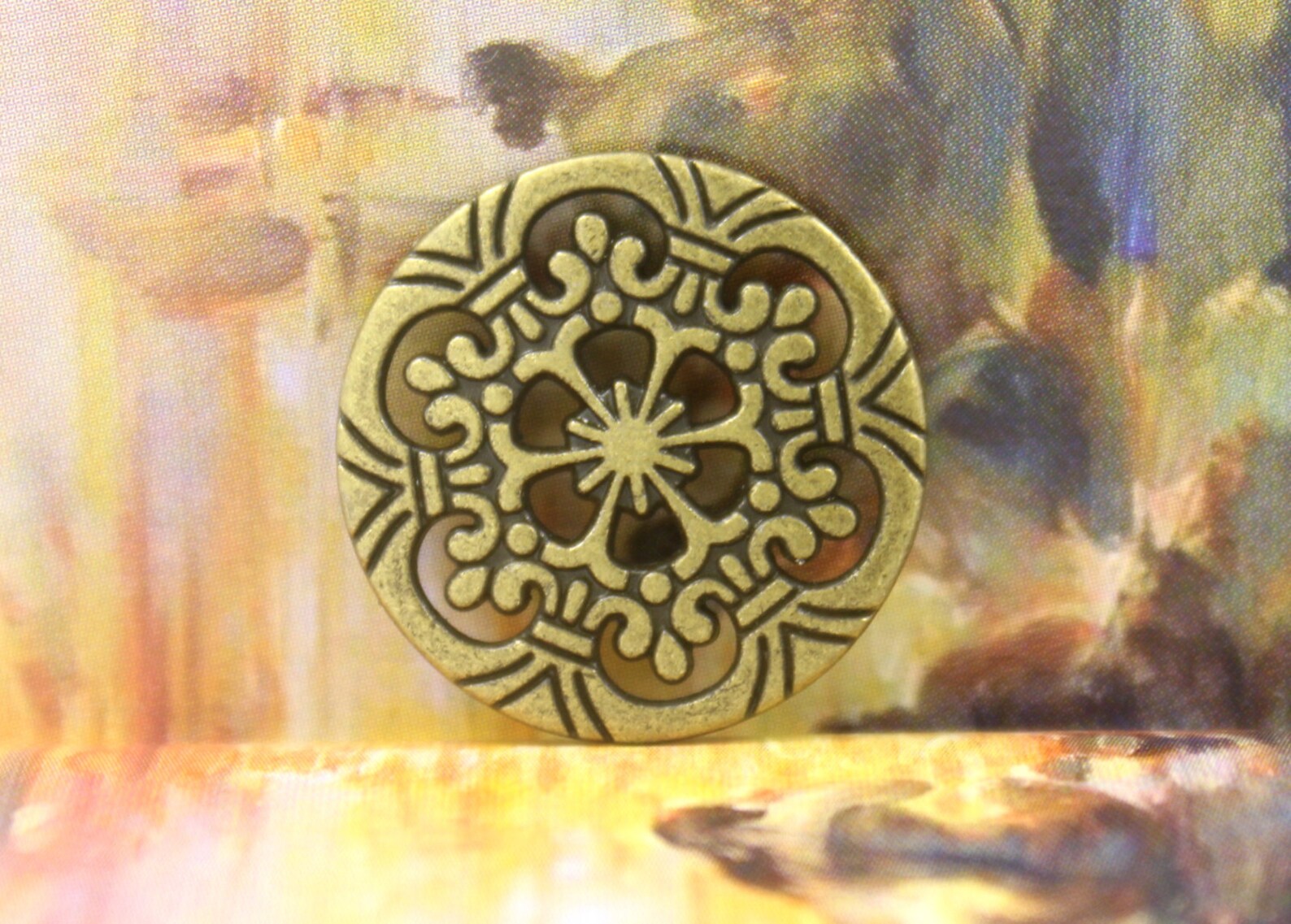 Metal Buttons - Roman Columns Metal Buttons , Antique Brass Color ...