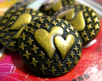 Metal Buttons Girl Face Metal Buttons Antique Copper Color - Etsy