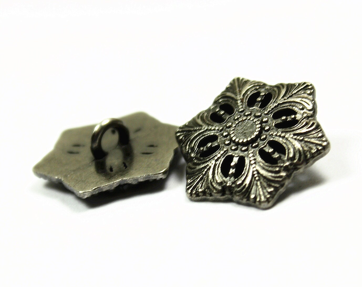 Metal Buttons Snowflakes Metal Buttons Gray Silver Color | Etsy