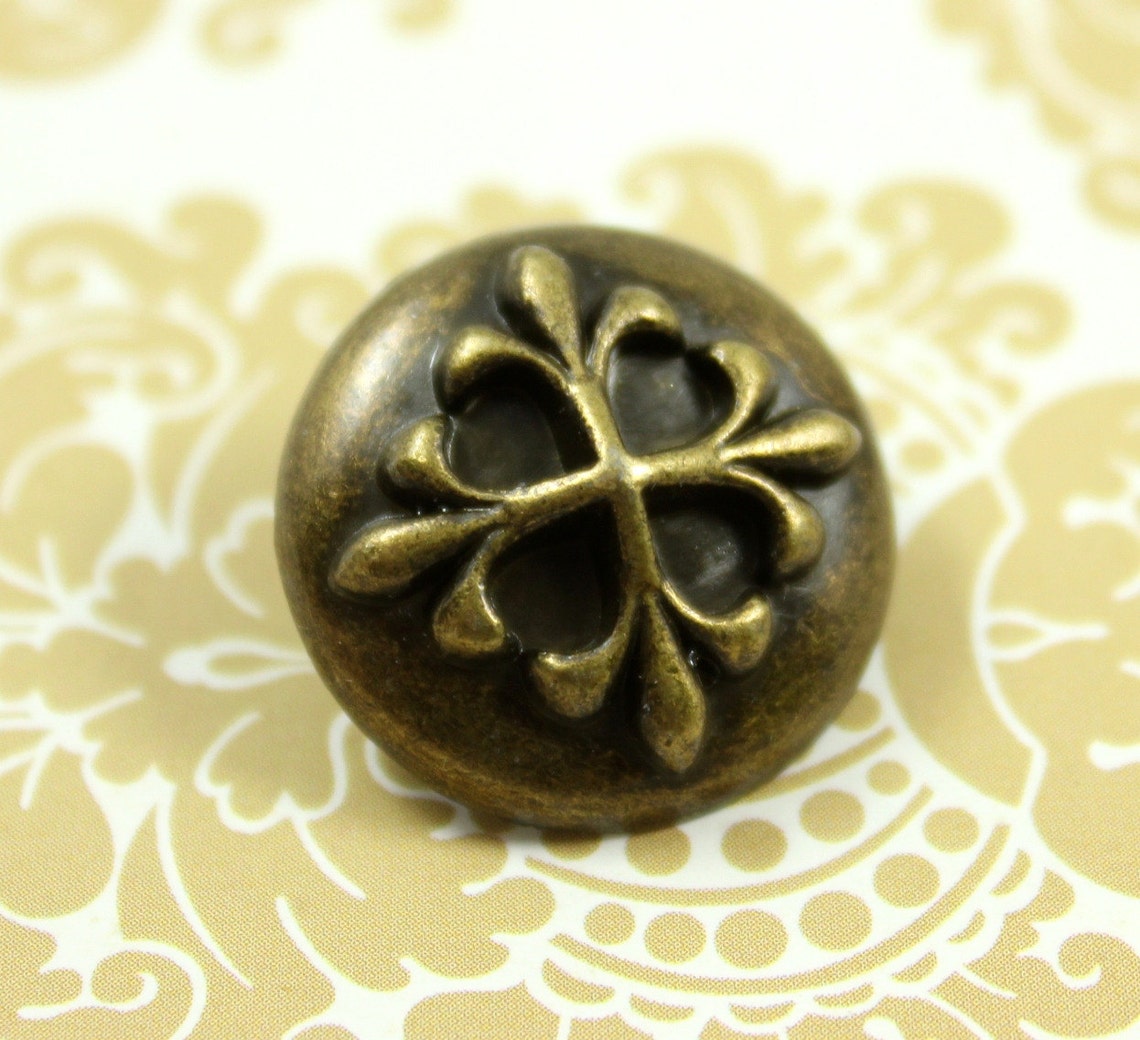 Metal Buttons Baroque Cross Metal Buttons Antique Brass - Etsy