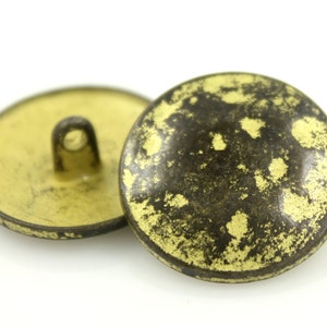 Metal Buttons - Gunmetal Yellow Metal Buttons , Shank , 0.91 Inch , 10 ...