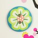 Cyan Plastic Buttons With Big Flower Pattern, 0.87 Inch (10 in a Set ...