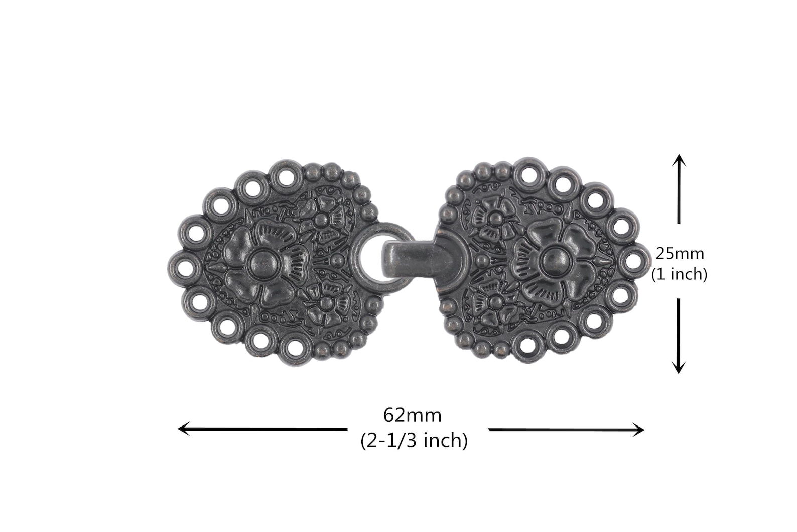 Cloak Clasp Fasteners Romantic Bouquet Design Vintage Black - Etsy