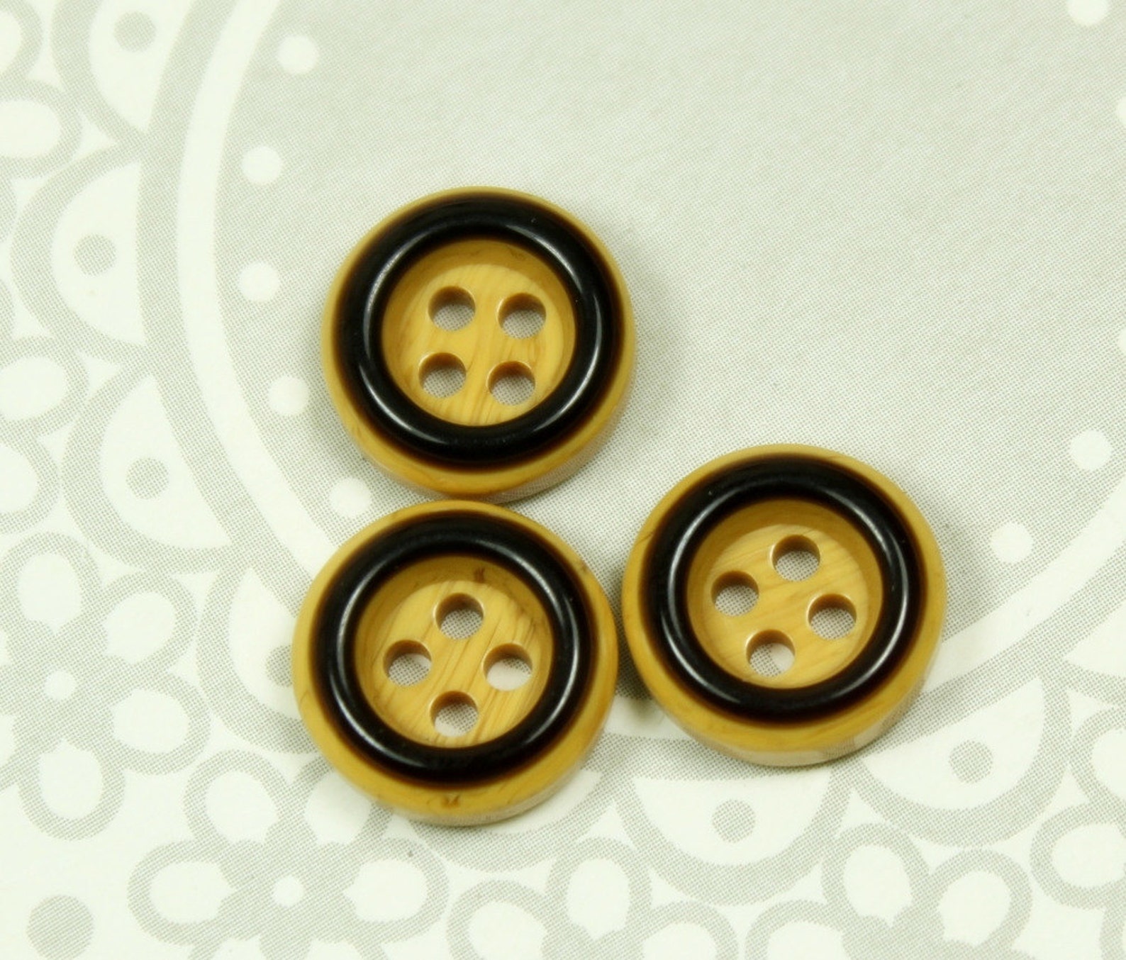 Khaki Buttons Khaki Color Recessed Center Buttons With Dark - Etsy