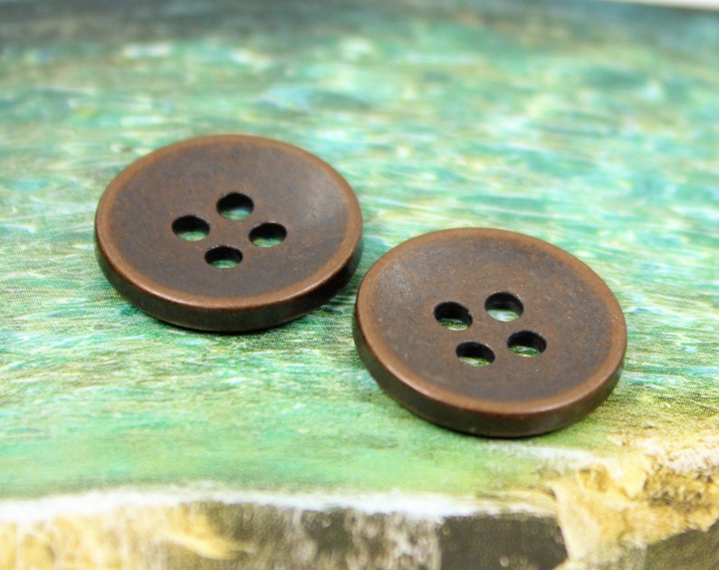 Metal Buttons Antique Copper Hole Buttons 4 Holes 0.71 - Etsy