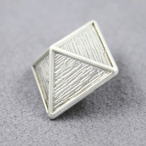 Metal Buttons - Square Cone Metal Buttons , Matte Silver Color , Shank ...