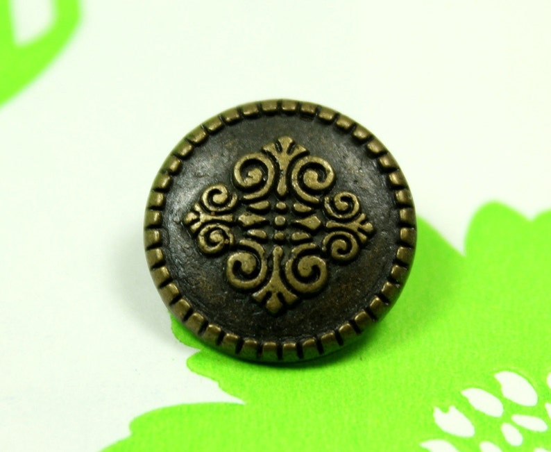 Metal Buttons Motif Texture Metal Buttons Antique Brass - Etsy