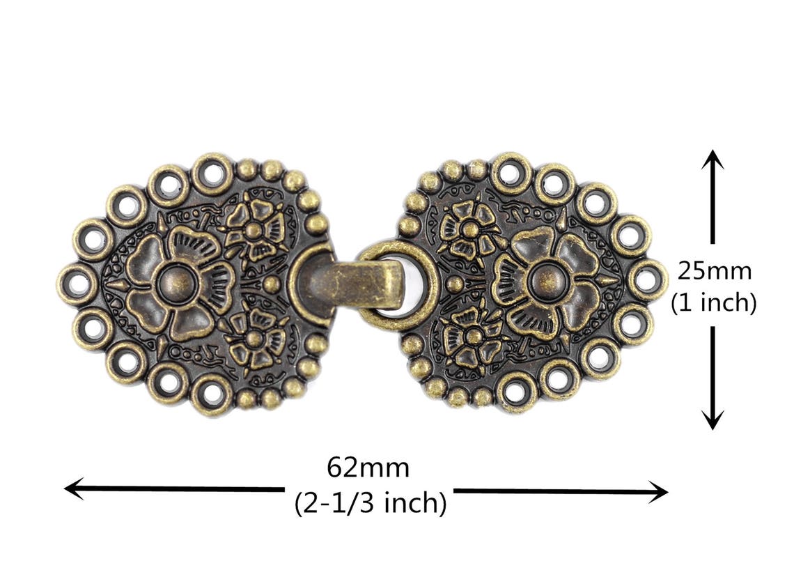 Cloak Clasp Fasteners - Romantic Bouquet Design Copper Cloak Clasp ...
