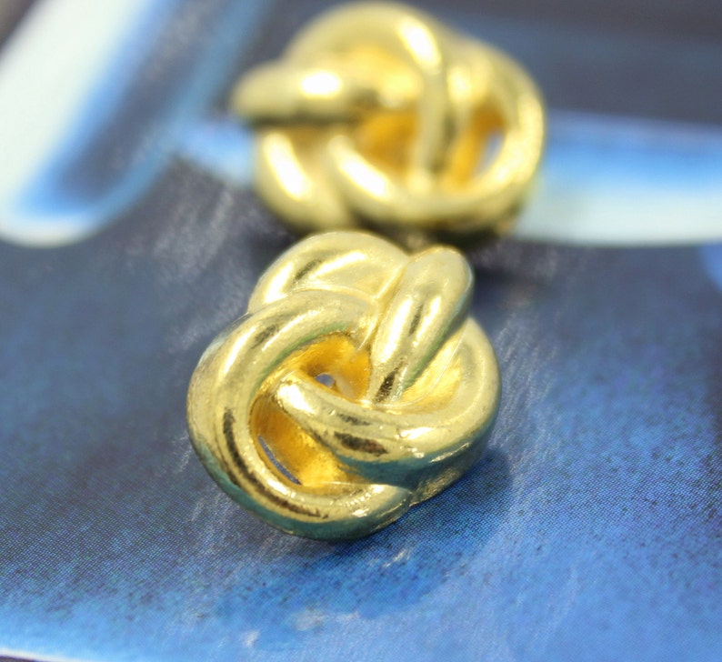 Botones oro nudo Metal caña 071 pulgadas 6 piezas de - Etsy España