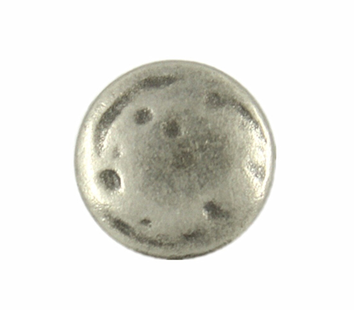 Metal Buttons - Gray Silver Metal Buttons , Shank , 0.39 Inch , 10 Pcs ...