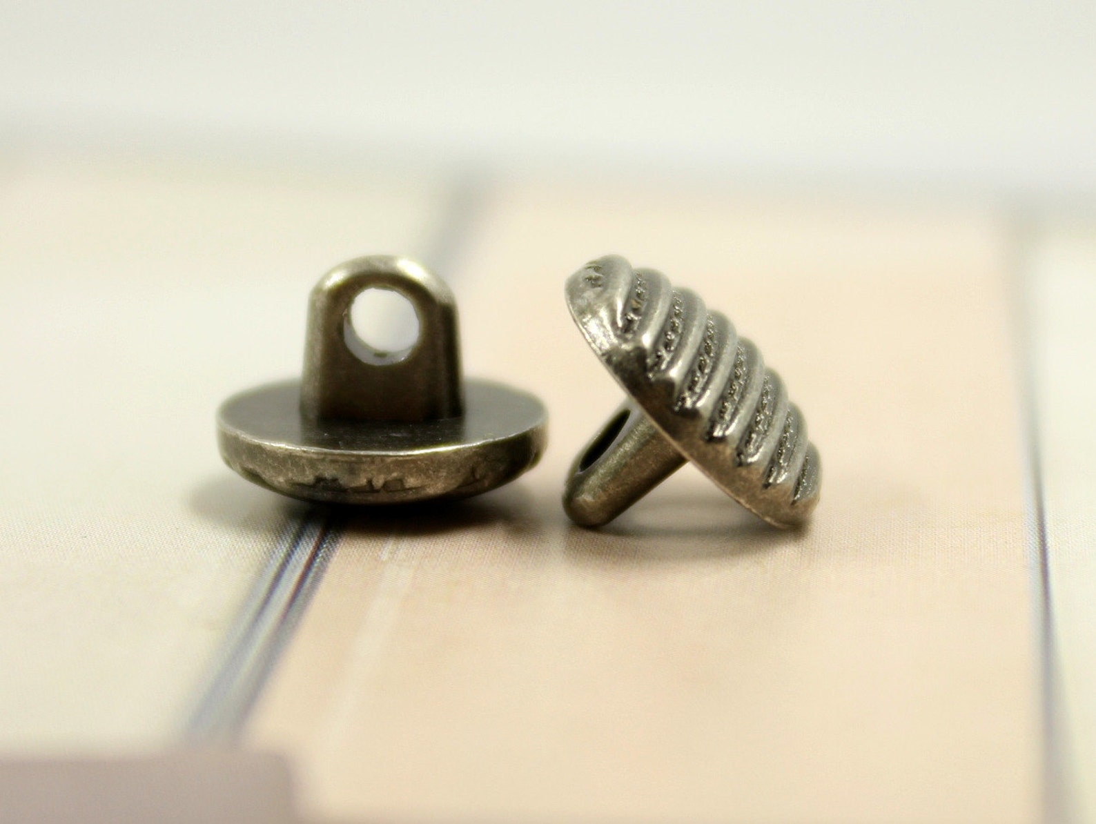 Metal Buttons Parallel Lines Metal Buttons Gray Silver - Etsy