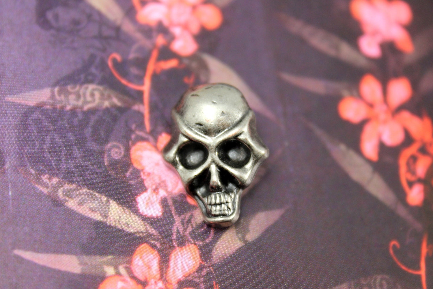 Metal Buttons Funky Skull Metal Buttons Gray Silver Color - Etsy