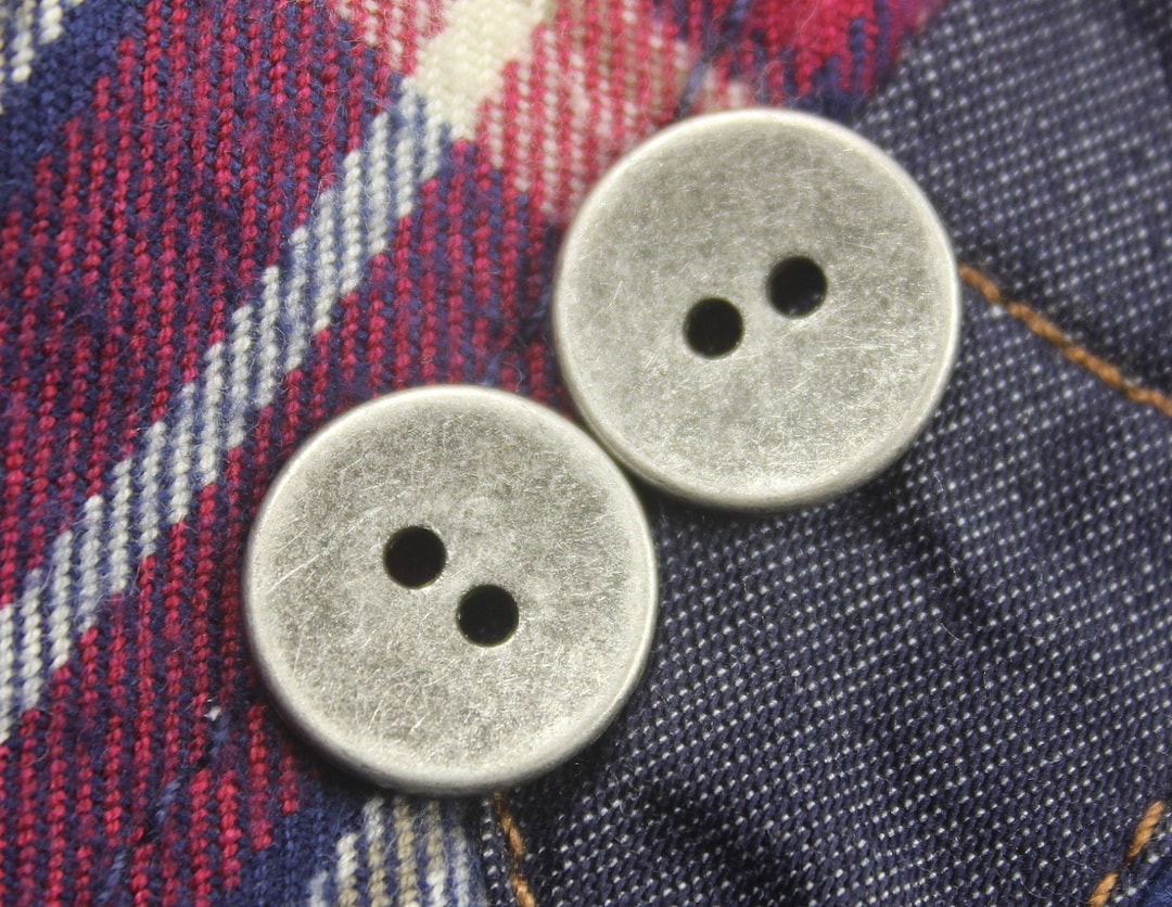 Metal Buttons - Antique Silver Hole Buttons , 2 Holes , 0.59 Inch , 10 ...