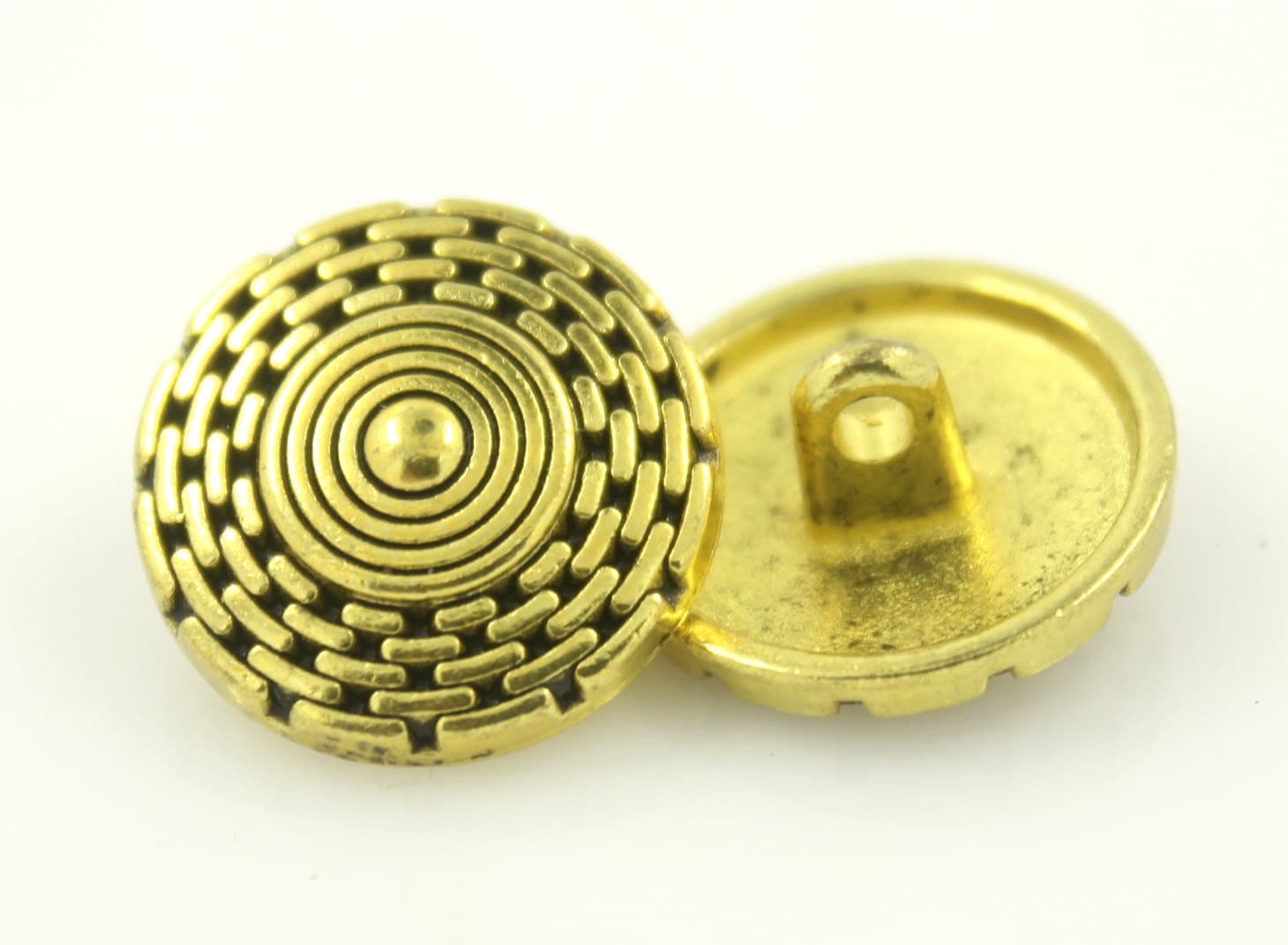Metal Buttons Maze Shield Antique Gold Metal Shank Buttons - Etsy