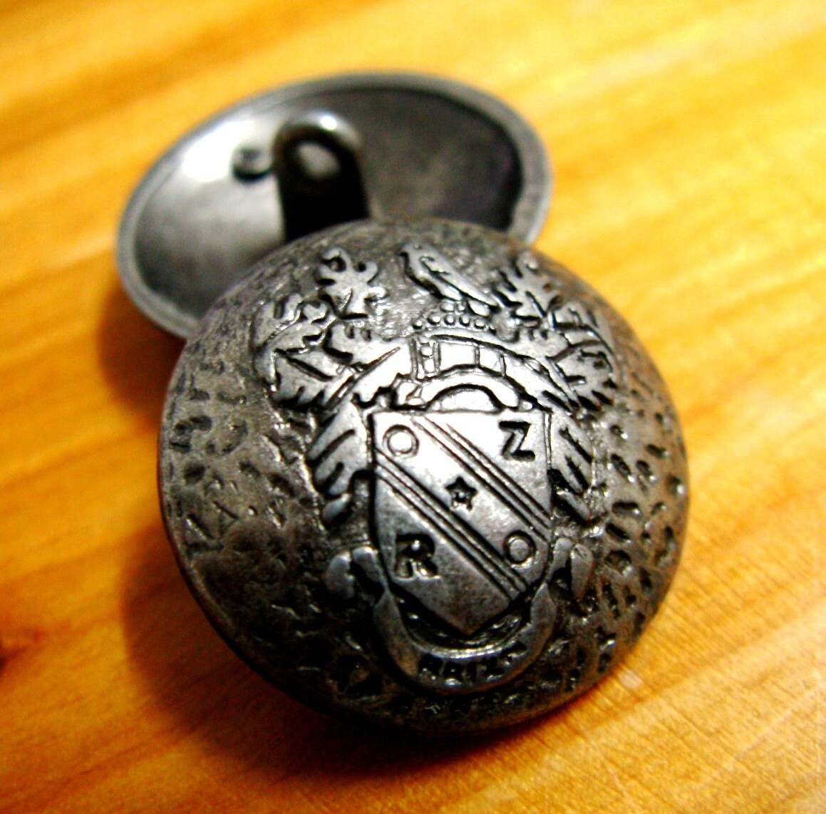 Metal Buttons Shield Emblem Metal Buttons Gunmetal Color | Etsy