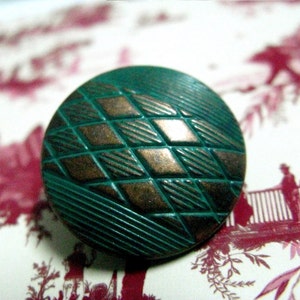 Cyan Buttons - 10 Pieces of Special Cyan Rendering and Vintage Copper ...