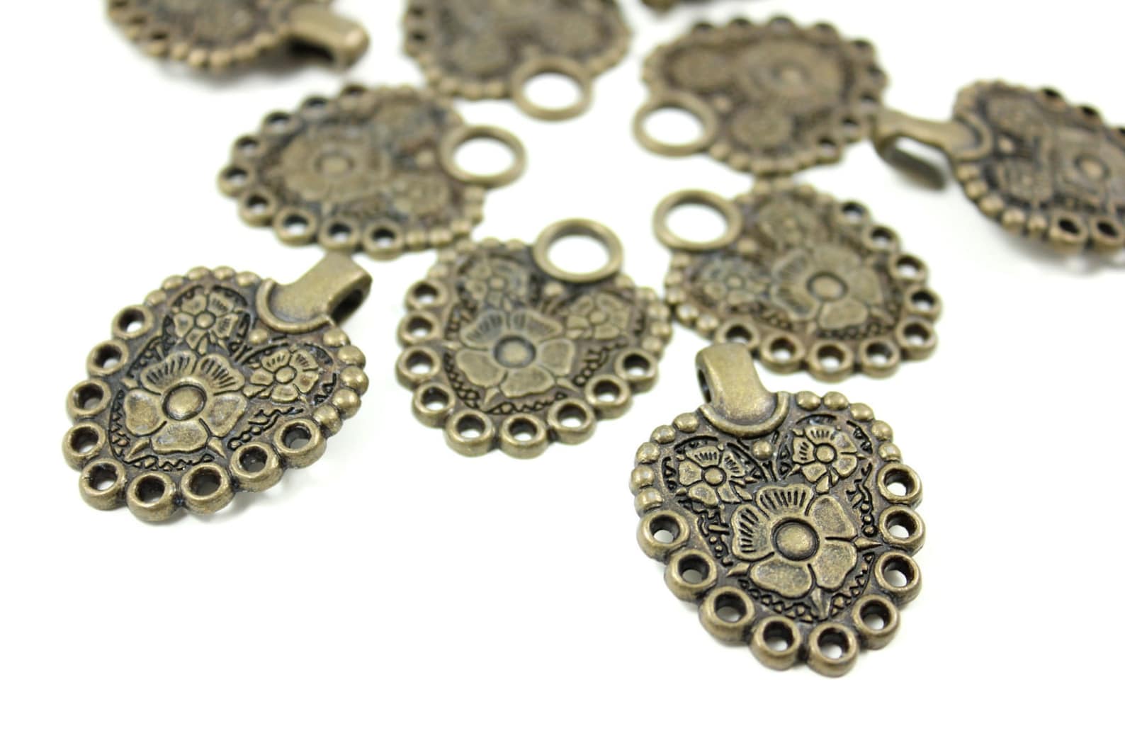 Cloak Clasp Fasteners - Romantic Bouquet Design Copper Cloak Clasp ...