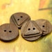 Wooden Buttons - Antiqued Triangle and Round Cascading Brown Wood ...