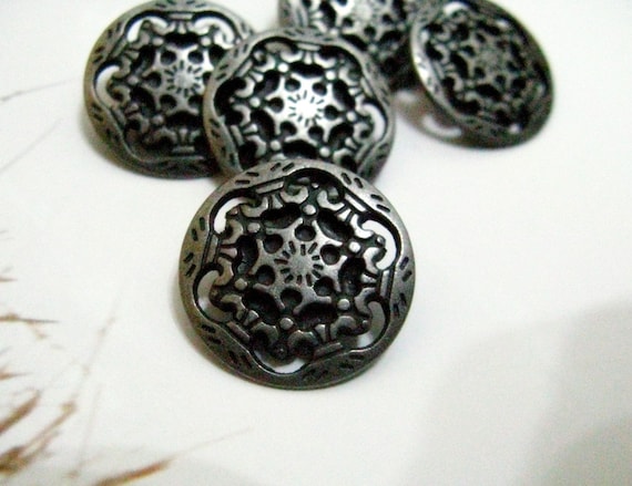 Metal Buttons Roman Columns Metal Buttons Gray Silver | Etsy