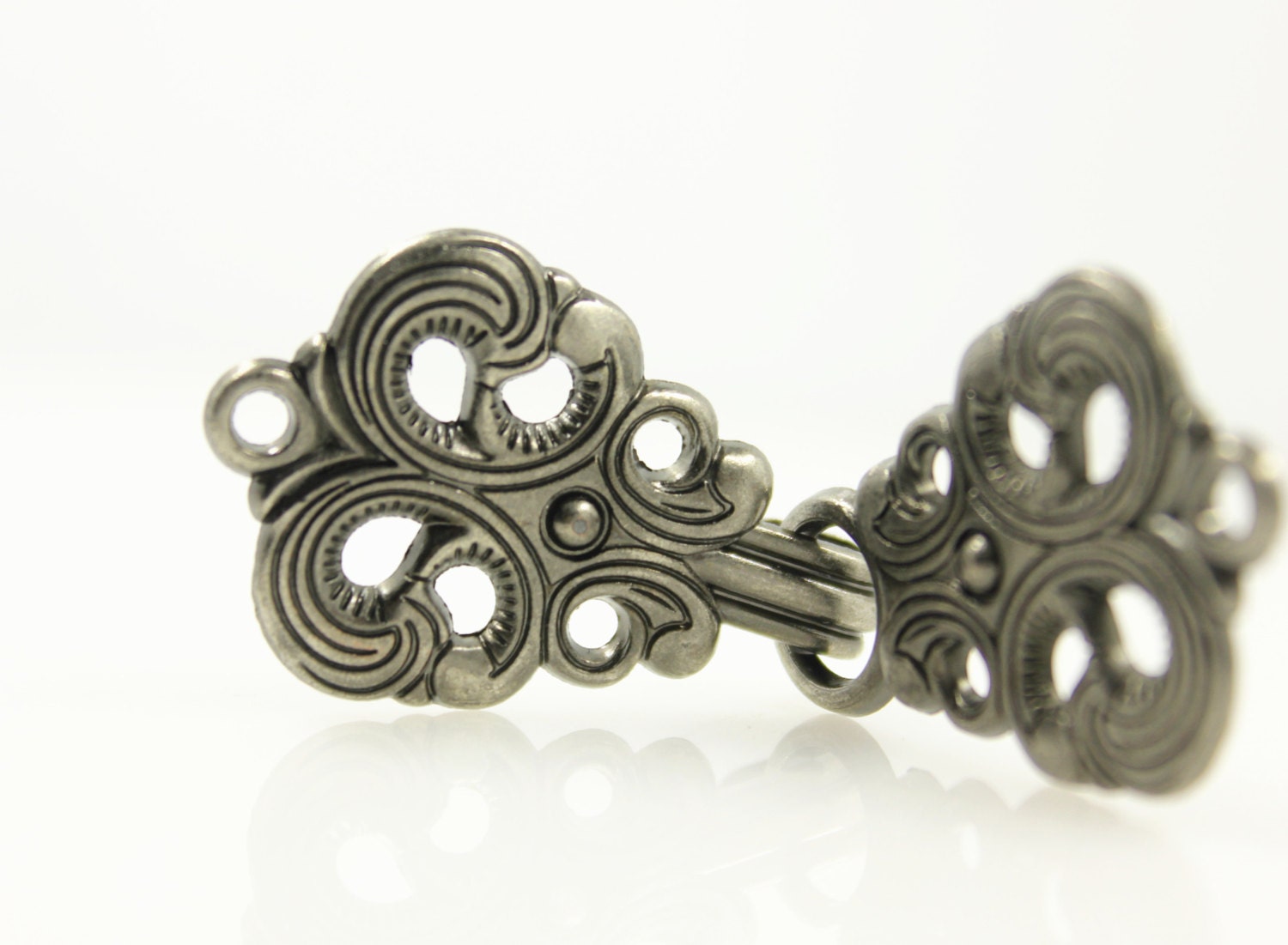 Cloak Clasp Fasteners Baroque Swirl Cloak Clasp Gunmetal | Etsy