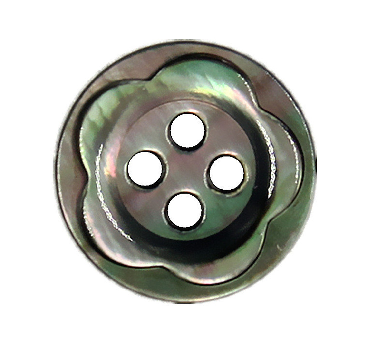 Shell Buttons Flower Carving Black Mother of Pearl Buttons - Etsy