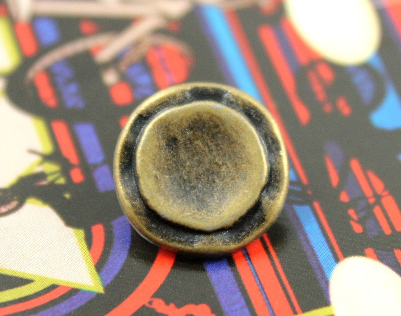 Metal Buttons Double Circles Metal Buttons Antique Brass - Etsy