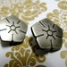 Metal Buttons Pentagon Sakura Metal Buttons Gray Silver - Etsy