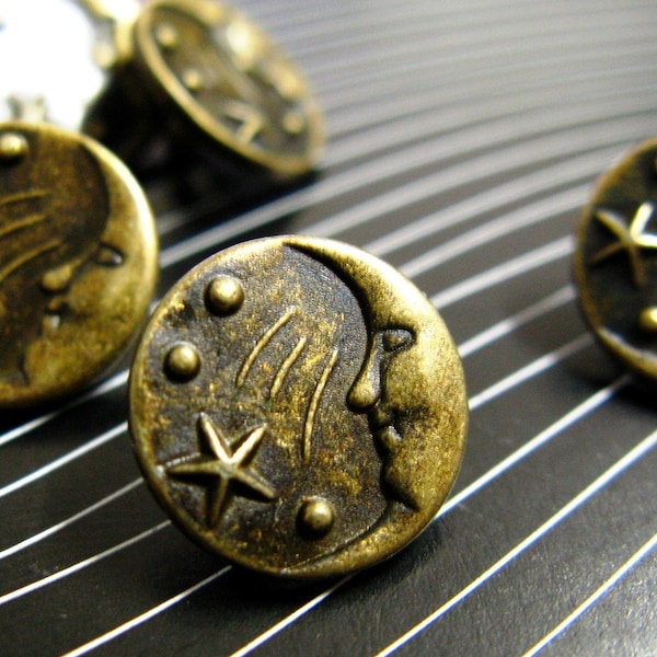 Brass Star Buttons - Etsy