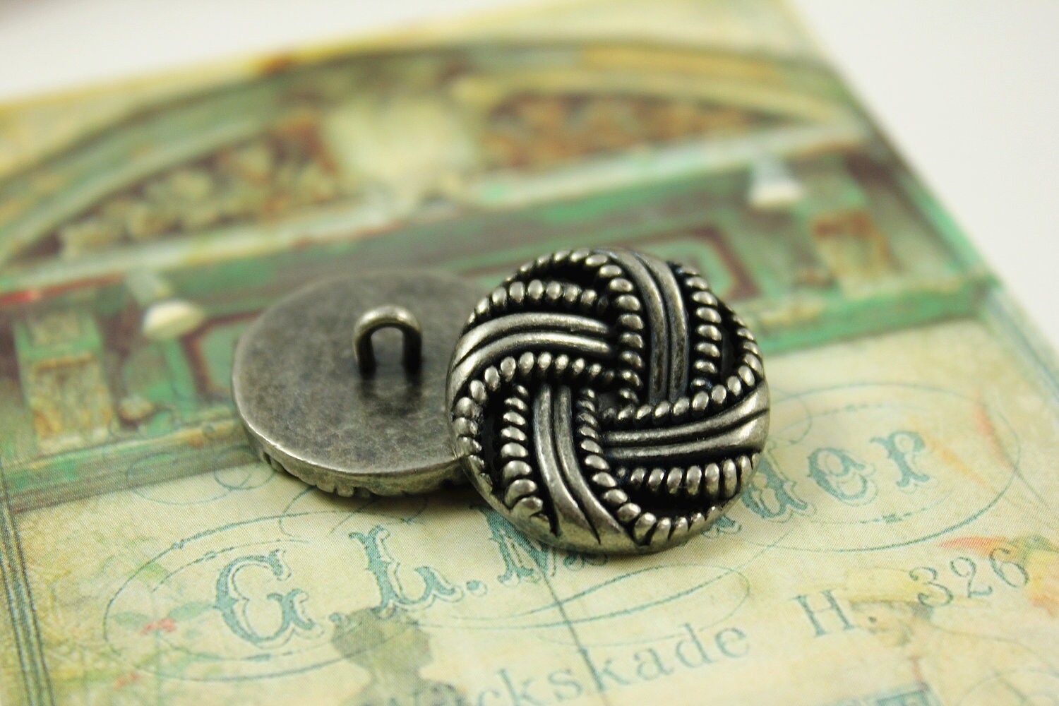 Metal Buttons Ribbon Knots Metal Buttons Gray Silver Color - Etsy