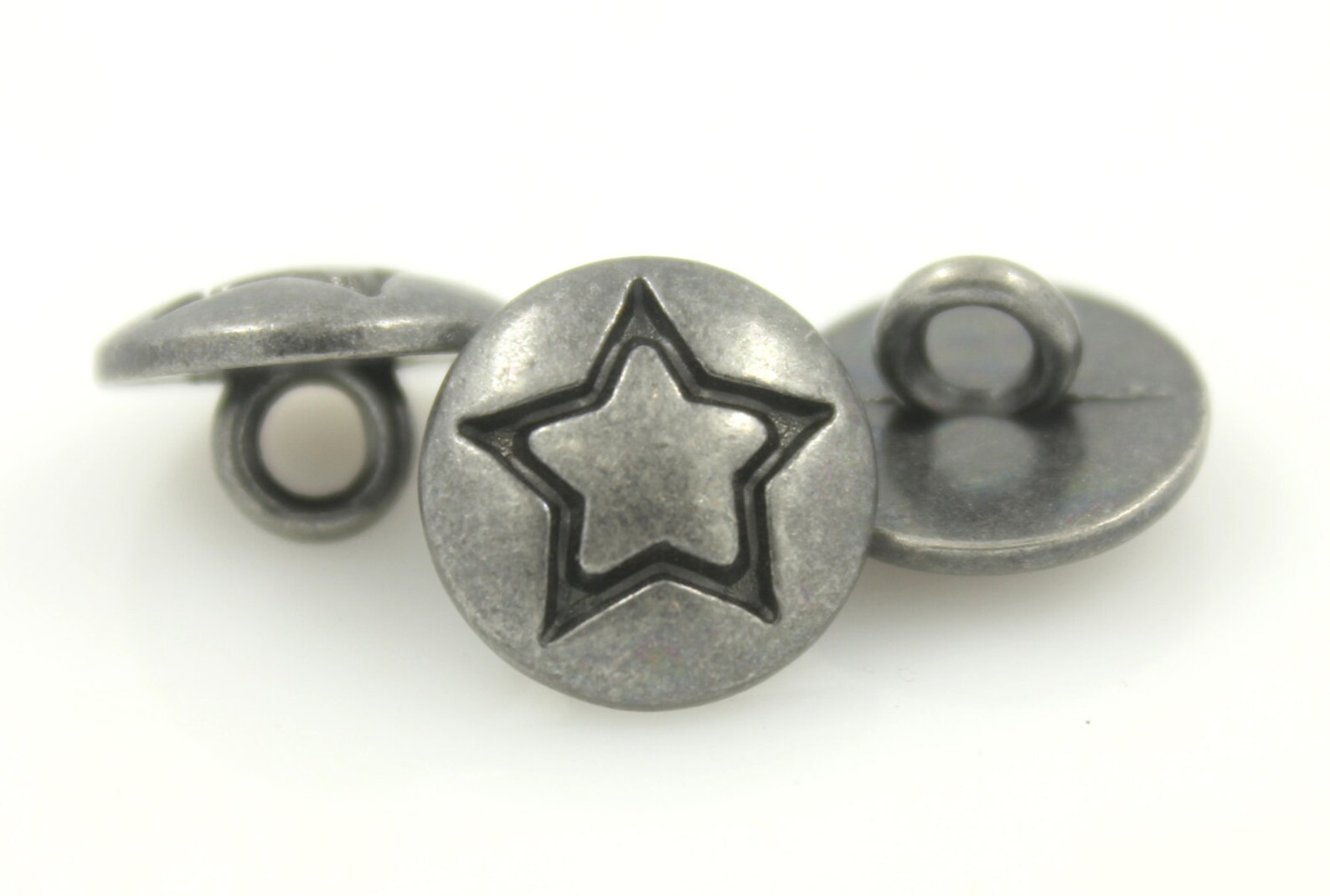 Metal Buttons Carving Star Metal Buttons Gray Silver Color - Etsy