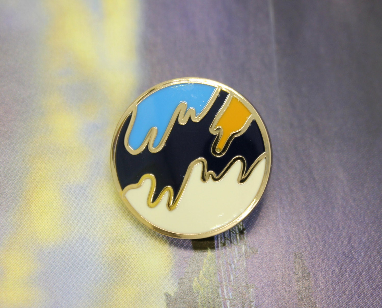 Metal Buttons Summer Themed Painting Gold Metal Shank - Etsy