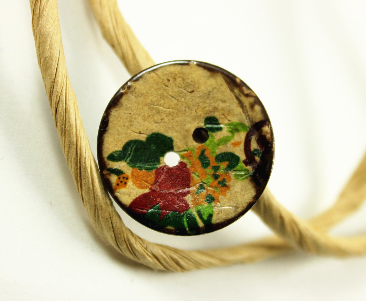 Flower Wooden Buttons - Aesthetic Peony Painting Wood Buttons, 1 Inch ...