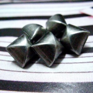 Metal Buttons - Square Cone Metal Buttons , Gray Silver Color , Shank ...