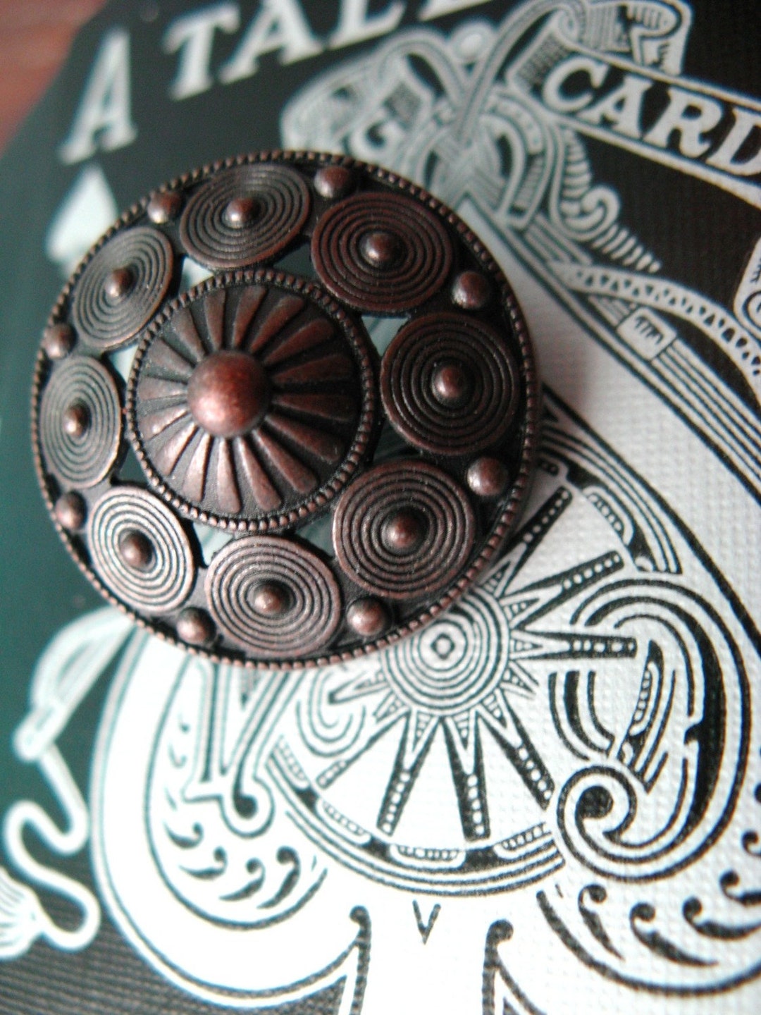 Metal Buttons - Carousel Tent Metal Buttons , Copper Color , Shank , 0. ...