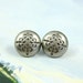 Metal Buttons - Trefoil Cross Metal Buttons , Gray Silver Color , Domed ...