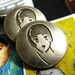Metal Buttons Girl Face Metal Buttons Gray Silver Color - Etsy