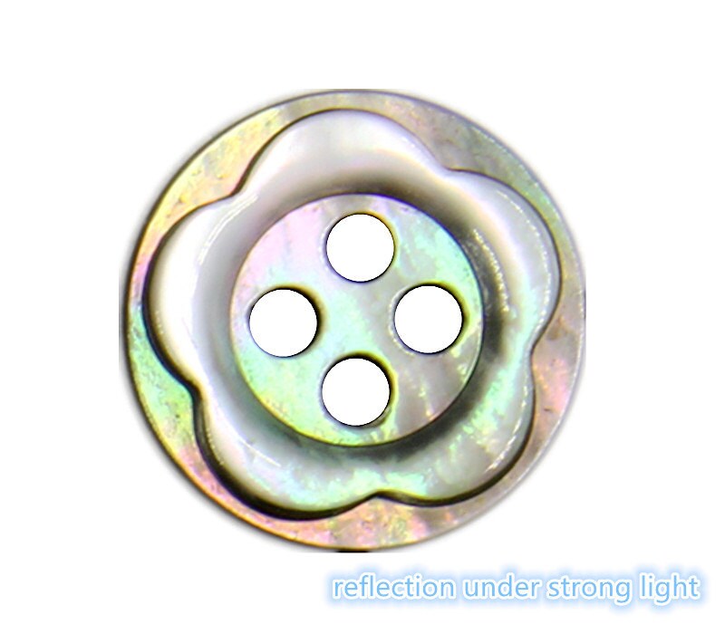 Shell Buttons Flower Carving Black Mother of Pearl Buttons - Etsy